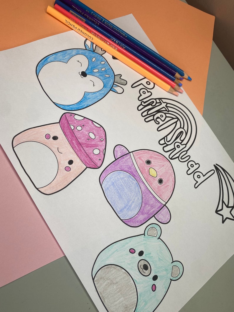 Squishmallow Colouring Page Squishmallow Coloring Page Etsy India