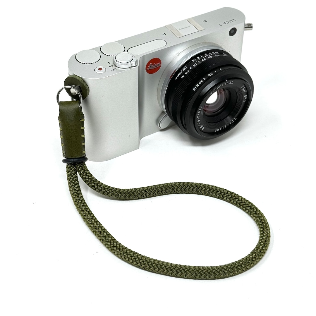 CORDY Premium Army Green Rope and Italian Leather Camera Wrist Strap - Etsy