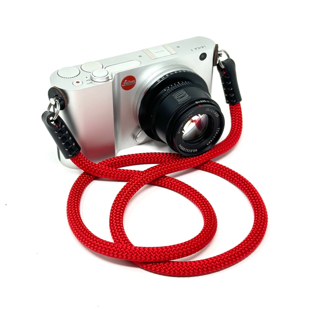 CORDY Premium Rope and Horween Leather Camera Neck Strap Red - Etsy