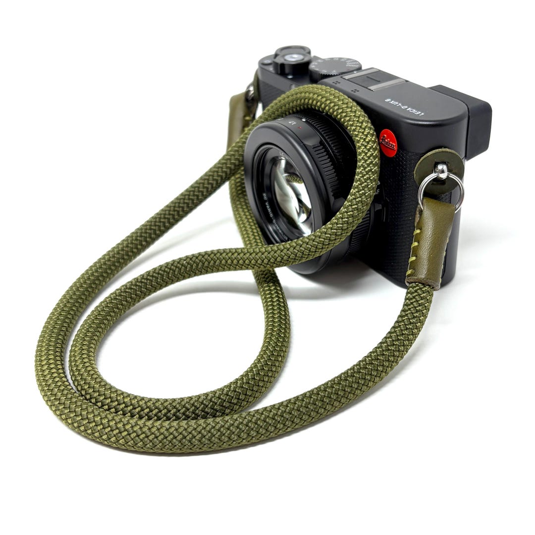 CORDY Handmade Army Green Braided Rope and Leather Camera Neck Strap - Etsy