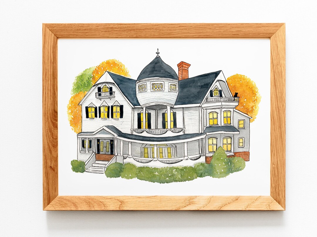 The Teenage Witch House Art Print - Etsy