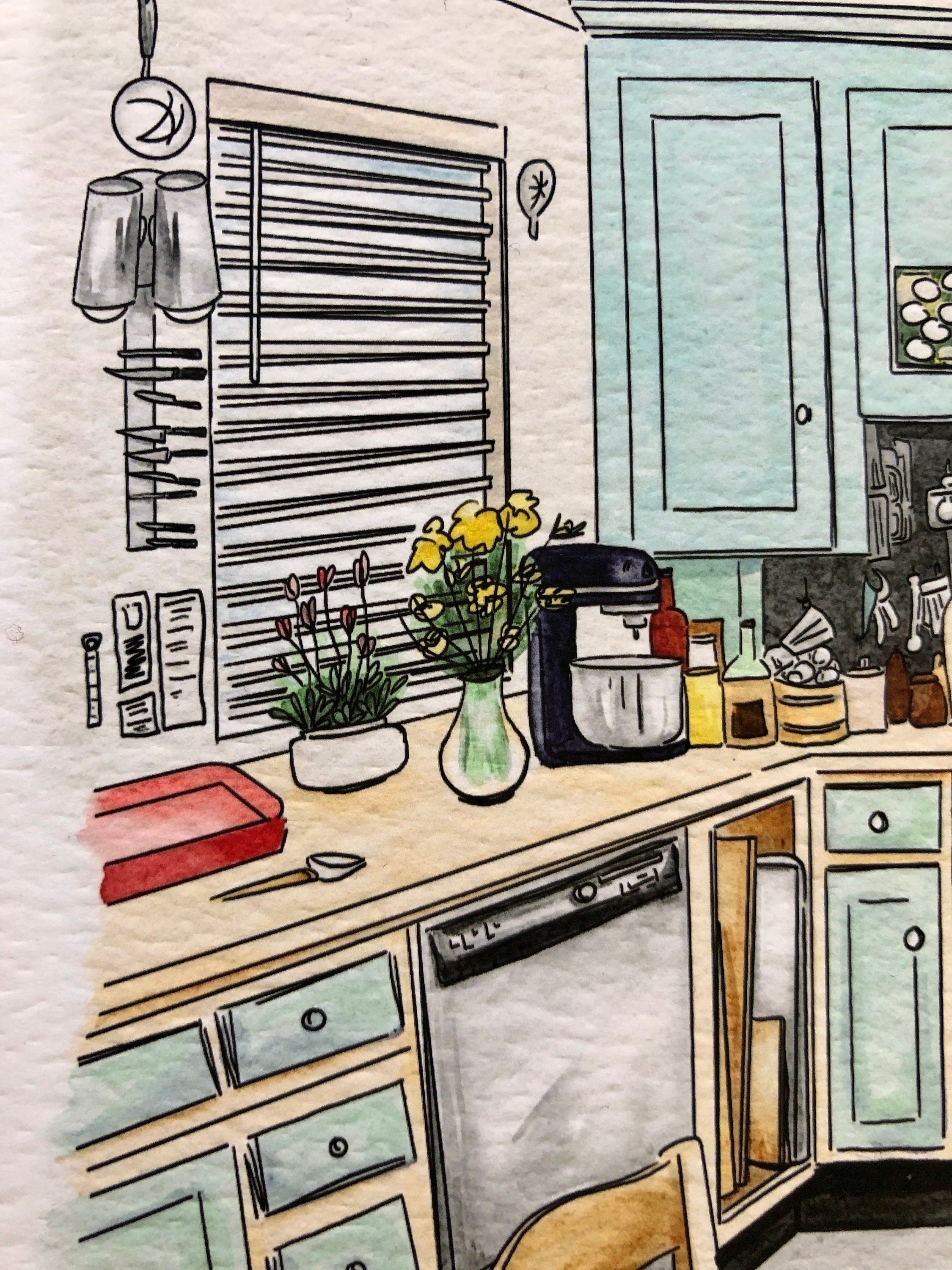 Julia Child Kitchen Art Print - Etsy