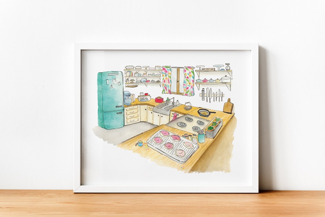 Molly's Sweet Kitchen - Art Print - Etsy