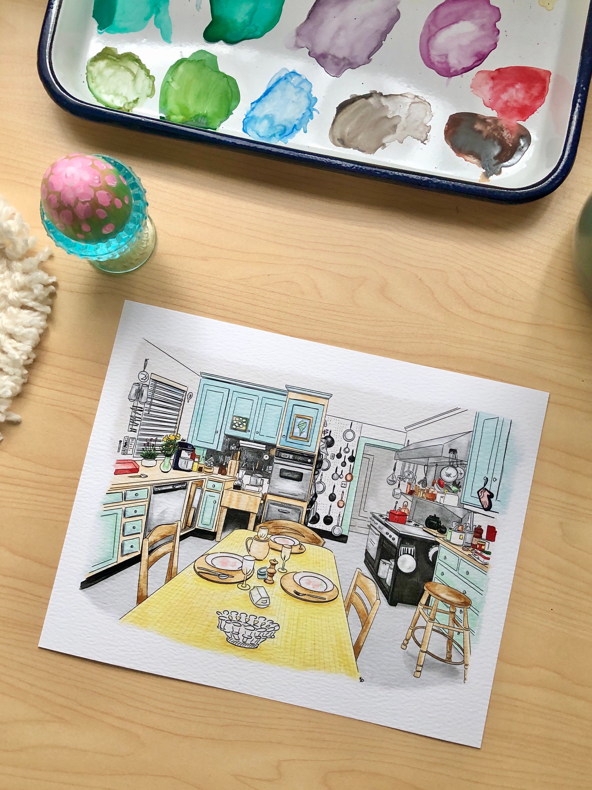 Julia Child Kitchen - Art Print - Etsy