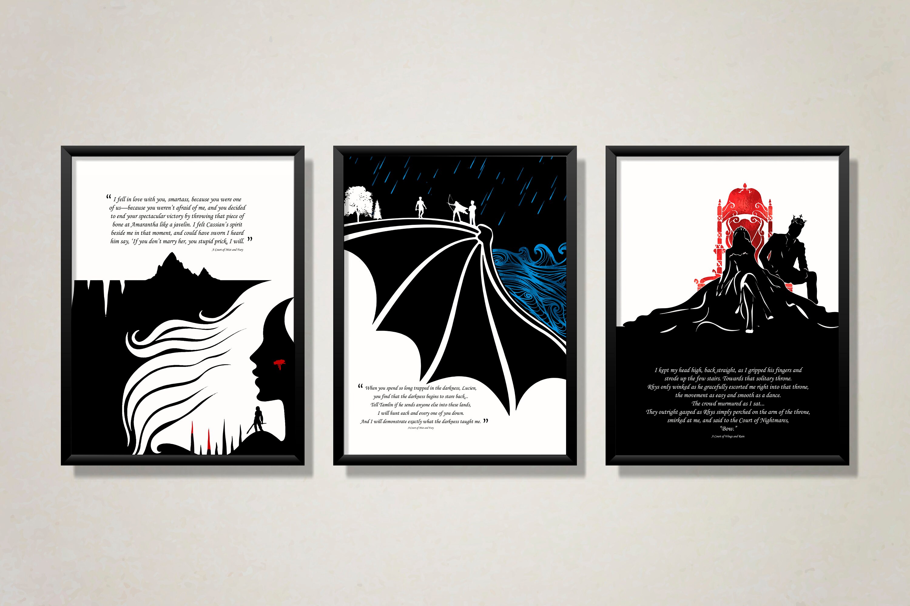 ACOTAR Set of 3 DIGITAL DOWNLOADS | Etsy