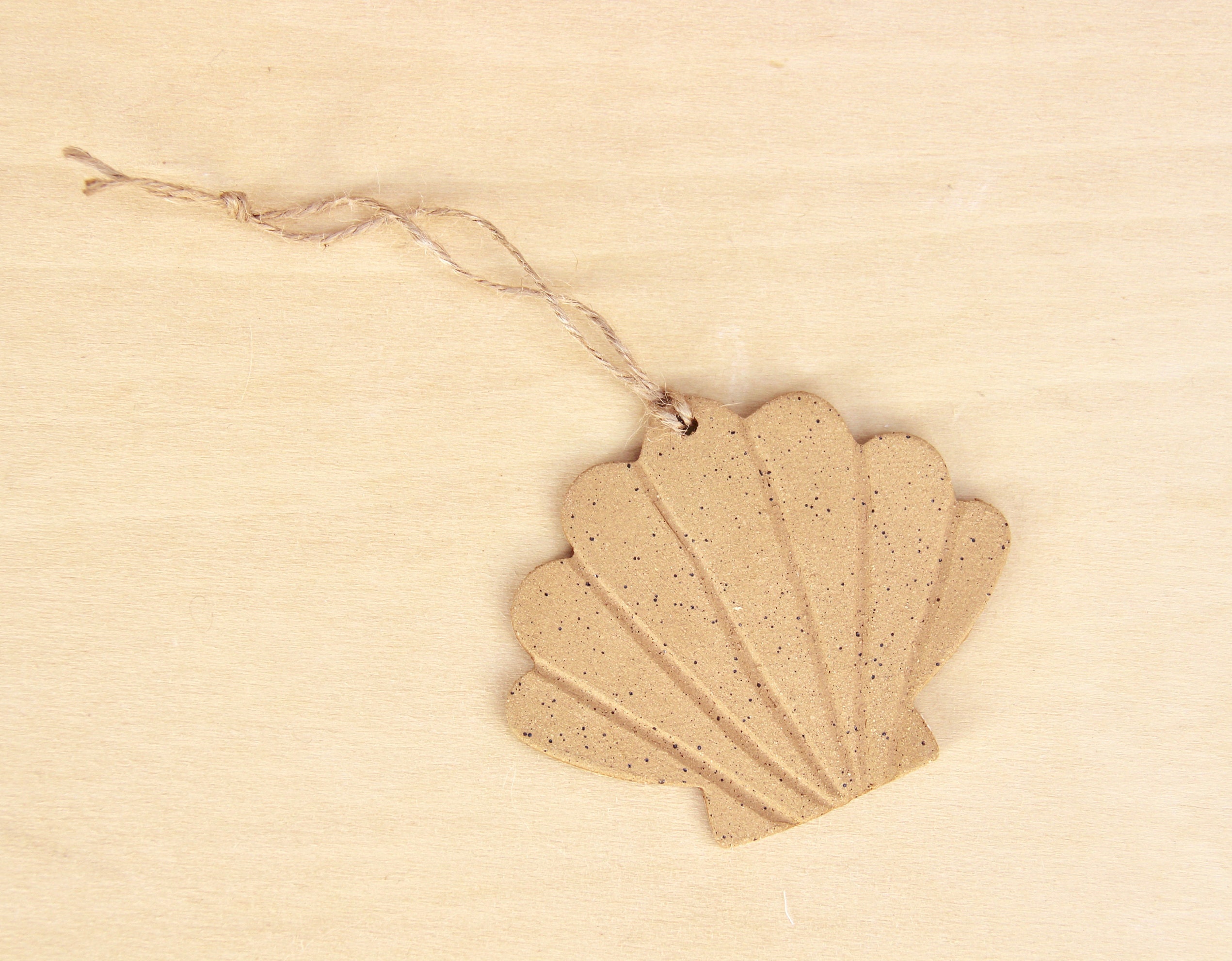 Ceramic Seashell Ornament | Handmade Pendant | Gift Idea | Hanging Clay ...