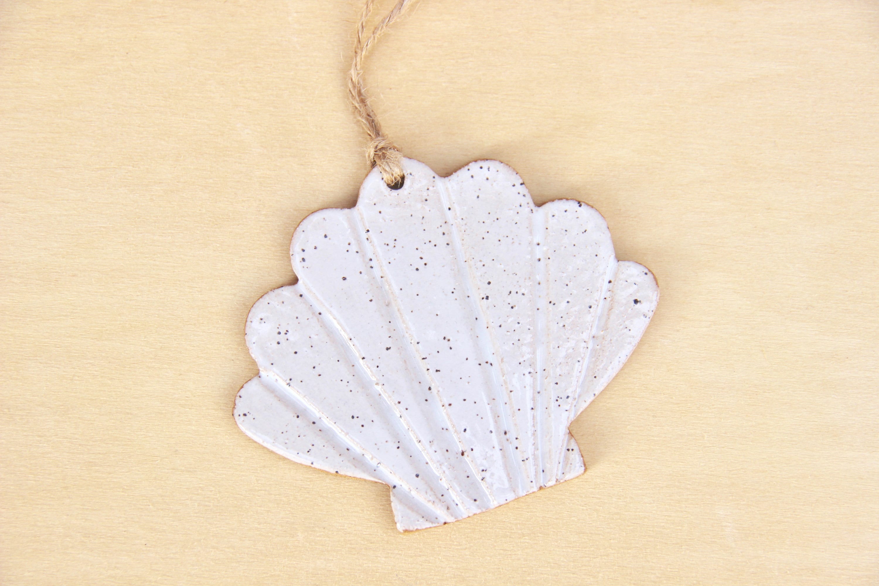 Ceramic Seashell Ornament | Handmade Pendant | Gift Idea | Hanging Clay ...