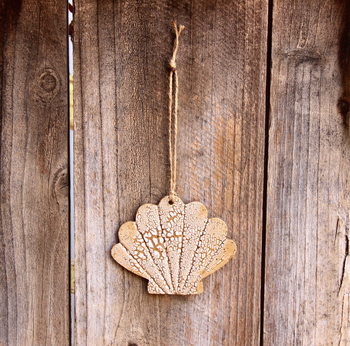 Ceramic Seashell Ornament | Handmade Pendant | Gift Idea | Hanging Clay ...