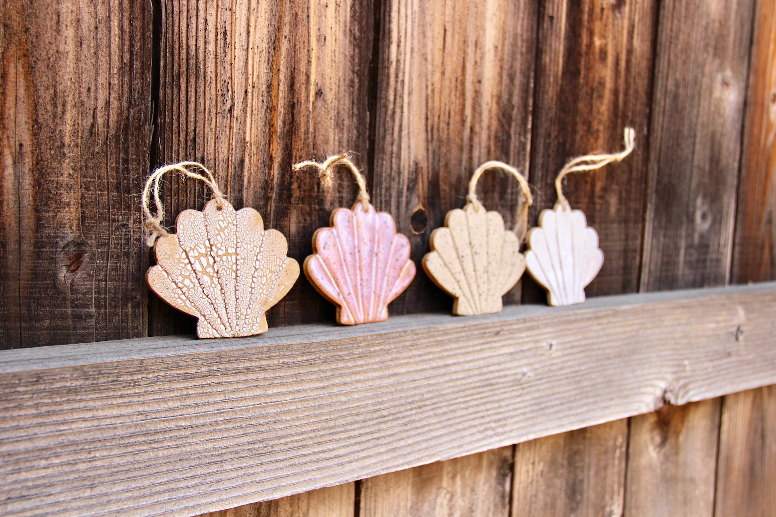 Ceramic Seashell Ornament | Handmade Pendant | Gift Idea | Hanging Clay ...