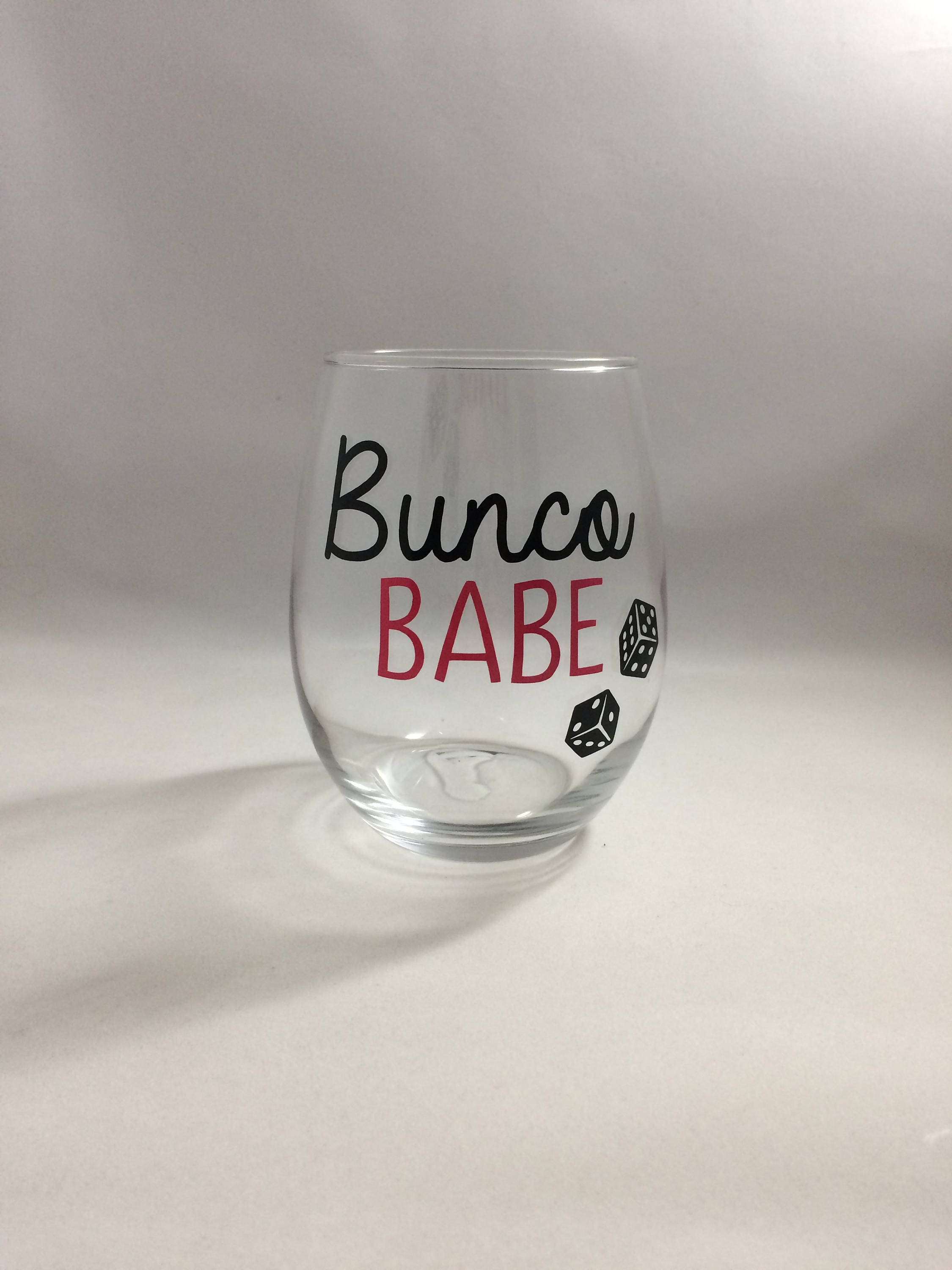 Bunco Babe Wine Glass Bunco T Dice Stemless Wine Glass Etsy