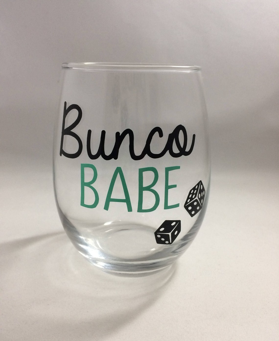 Bunco Babe Wine Glass Bunco T Dice Stemless Wine Glass Etsy