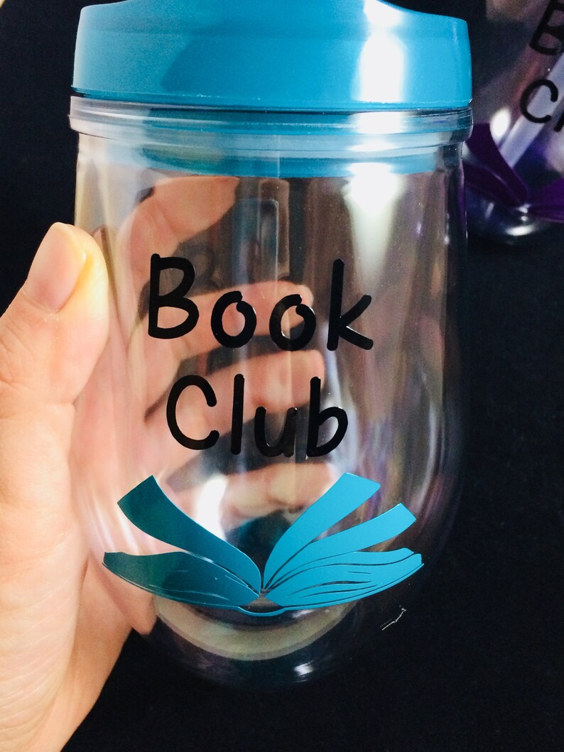 Book Club Wine Glass Book Club Christmas T Plastic Wine Etsy