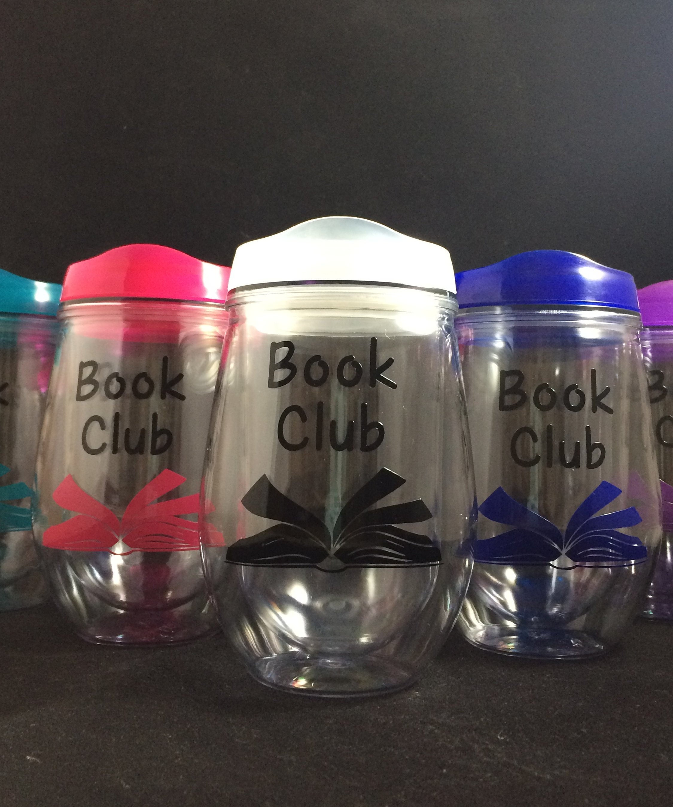 Book Club Wine Glass Book Club Christmas T Plastic Wine Etsy