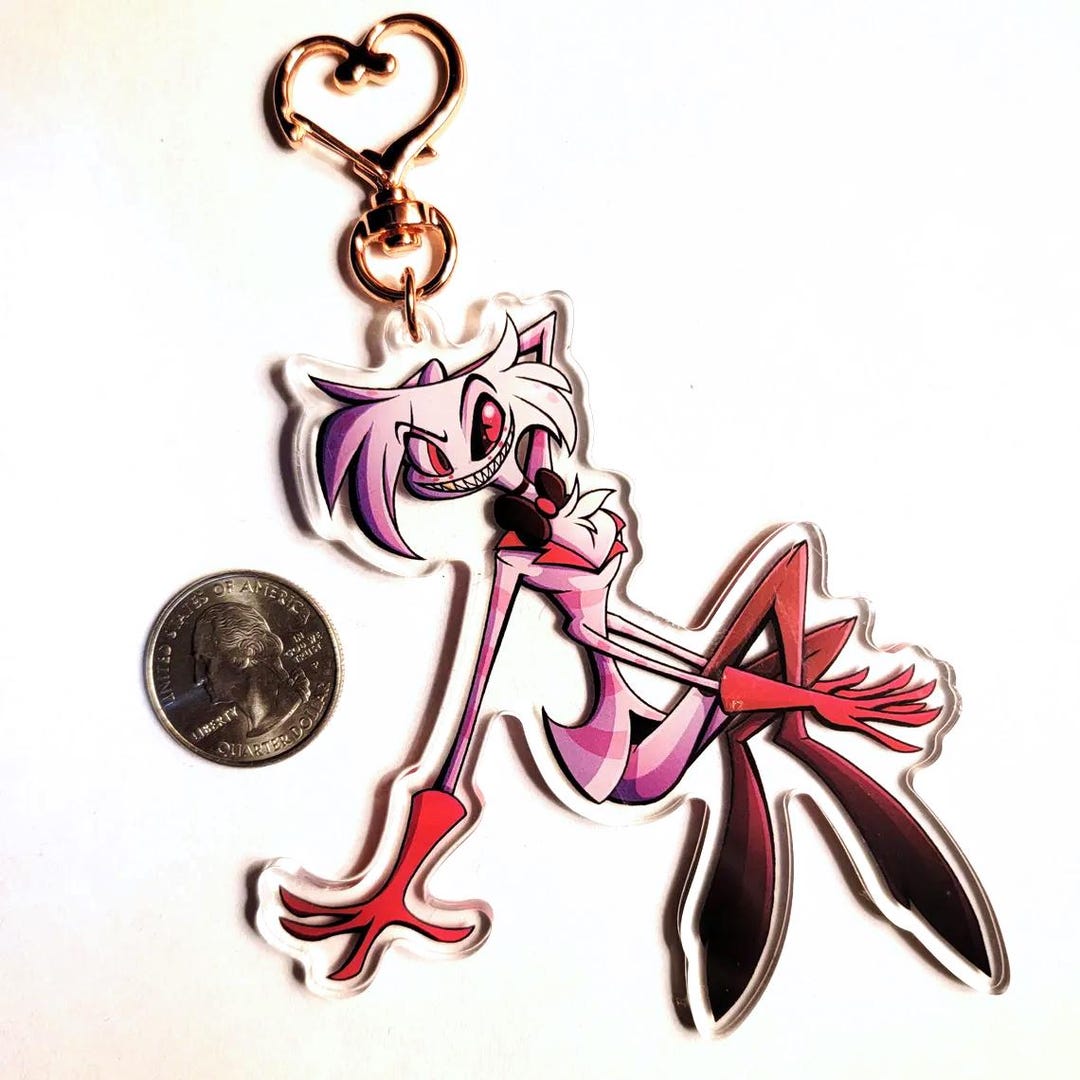3 Inch Acrylic Keychain - ANGELDUST - HAZBIN HOTEL - Etsy