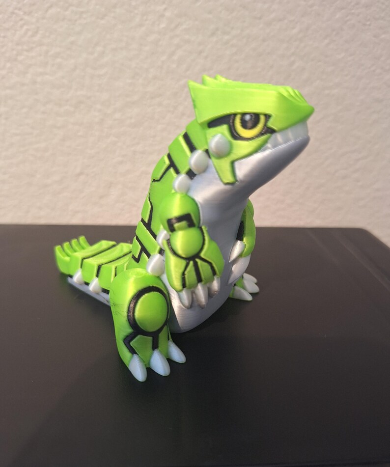 Groudon 3D Printed Colored Figure 3 Inches Tall - Pokemon - Metallic ...