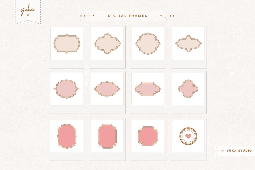 Digital Frames Bracket Frames / Colorful Collection / Scrapbooking ...