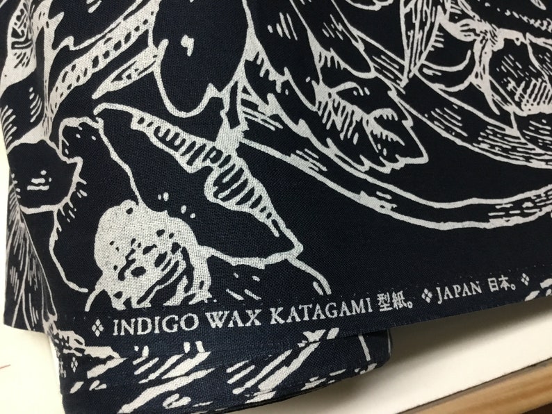 Japan Navy Blue Cotton Indigo 2 Sided Fabric Sold by the Yard - Etsy