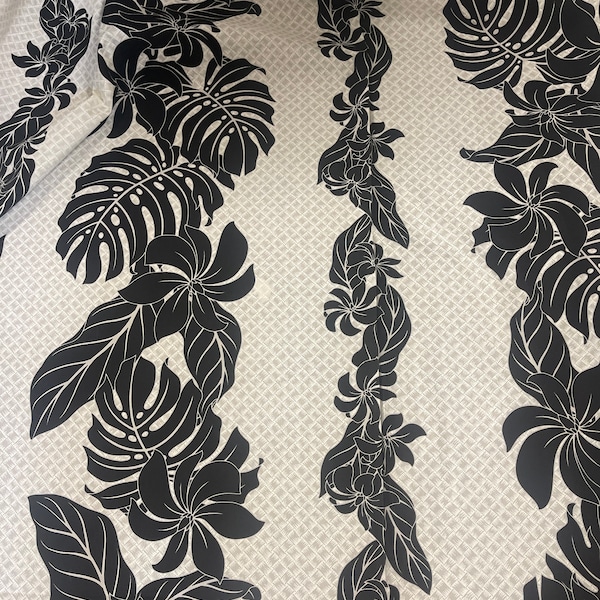 Black and White Border Print Fabric by the Yard - Etsy