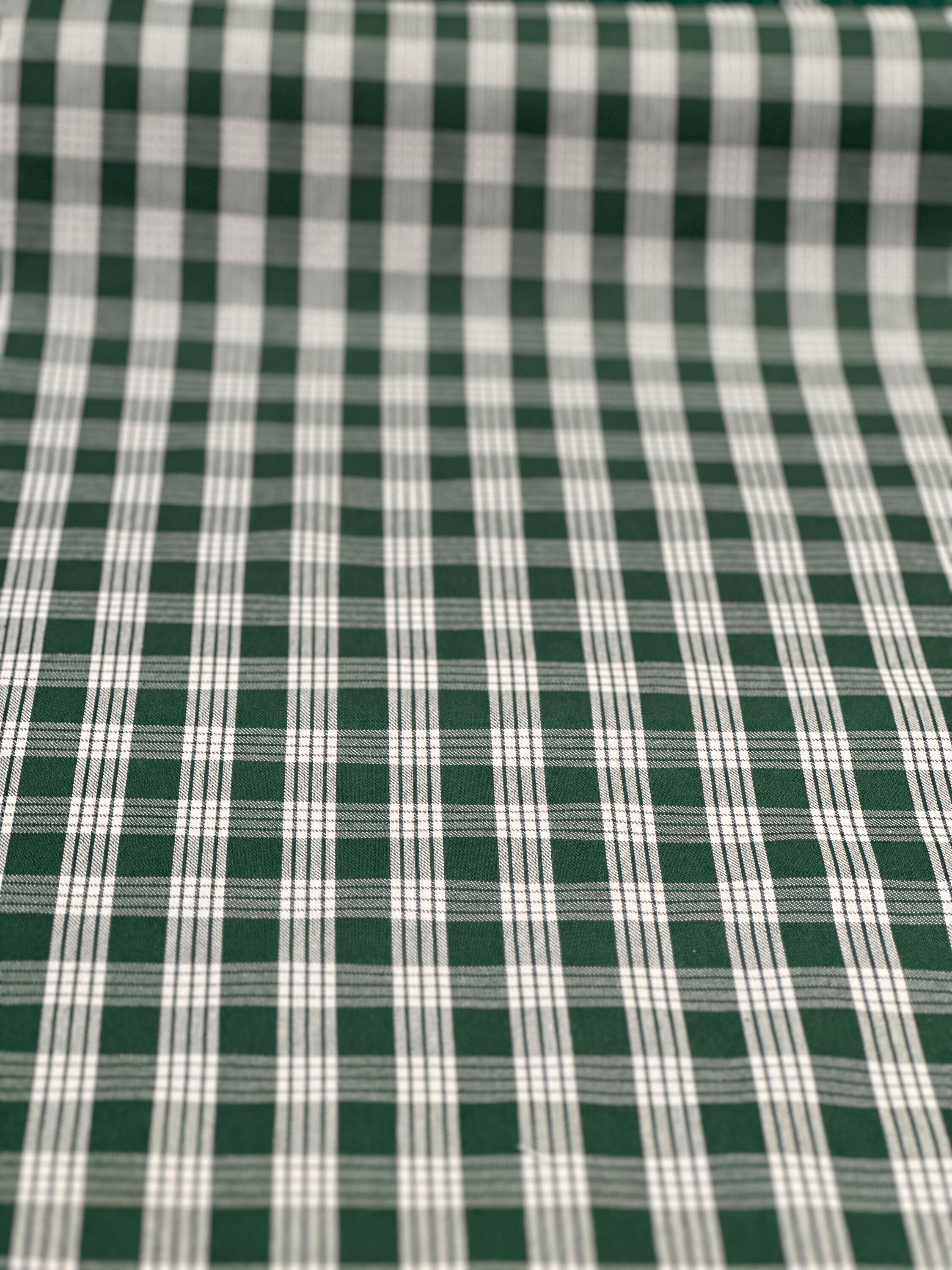 Palaka Fabric 100% Woven Cotton Hunter Green White Sold by the Yard ...