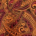 Maroon Orange Black Tribal Hawaiian Print - Etsy