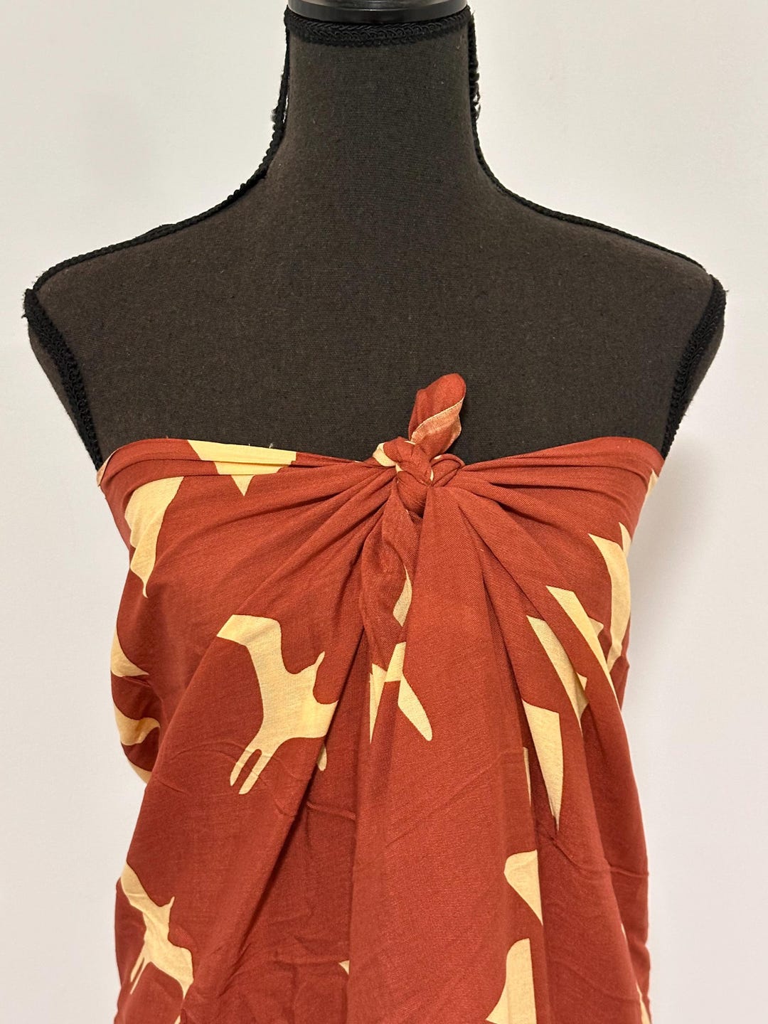 NEW! Limited Rayon Light Yellow Iwa Bird Triangle Tribal on Camel ...