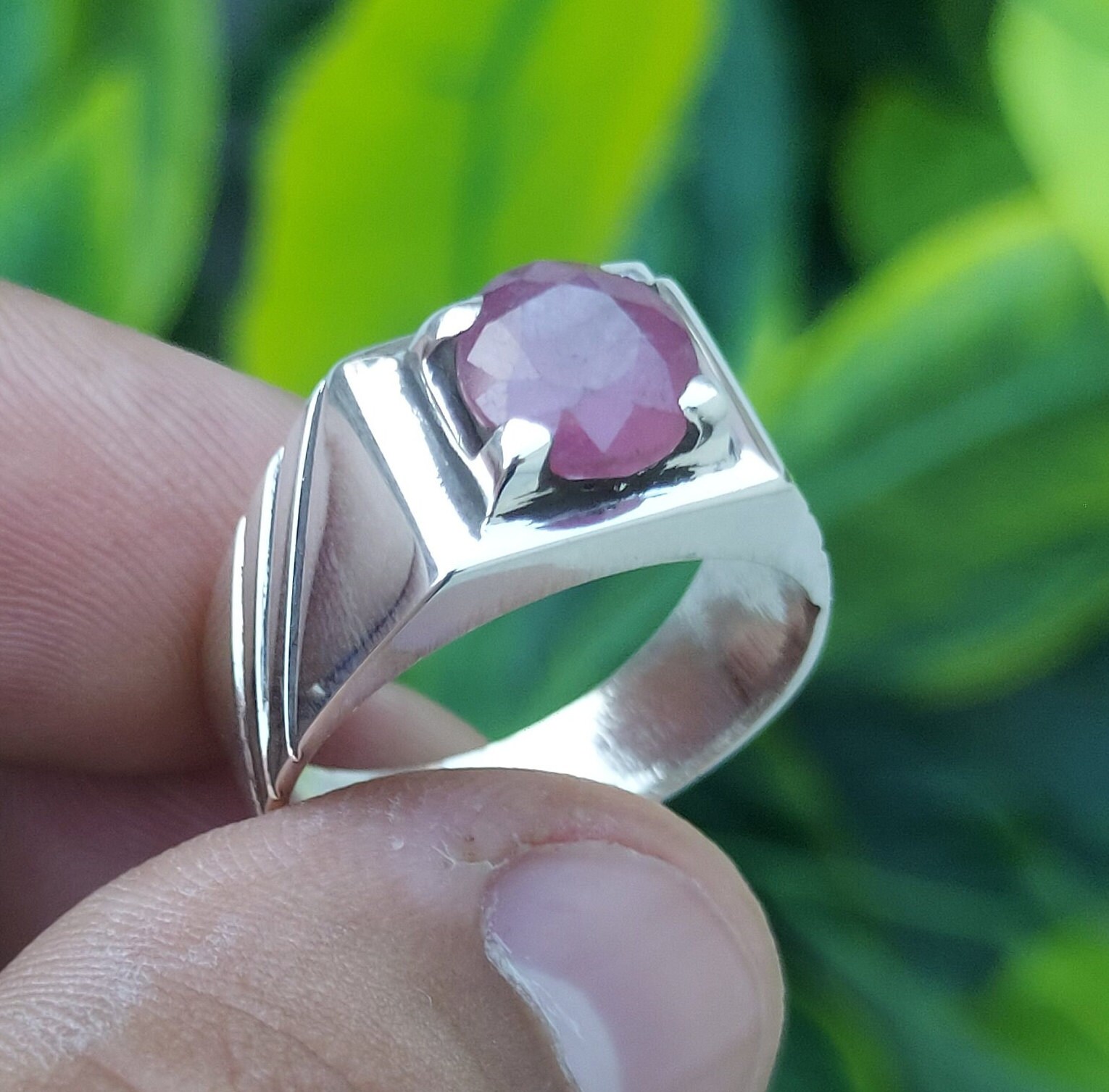 Natural Red Ruby Ring Beautiful Handmade Ring Sterling Silver 925 ...