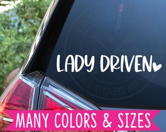 Lady Driven Sticker - Etsy