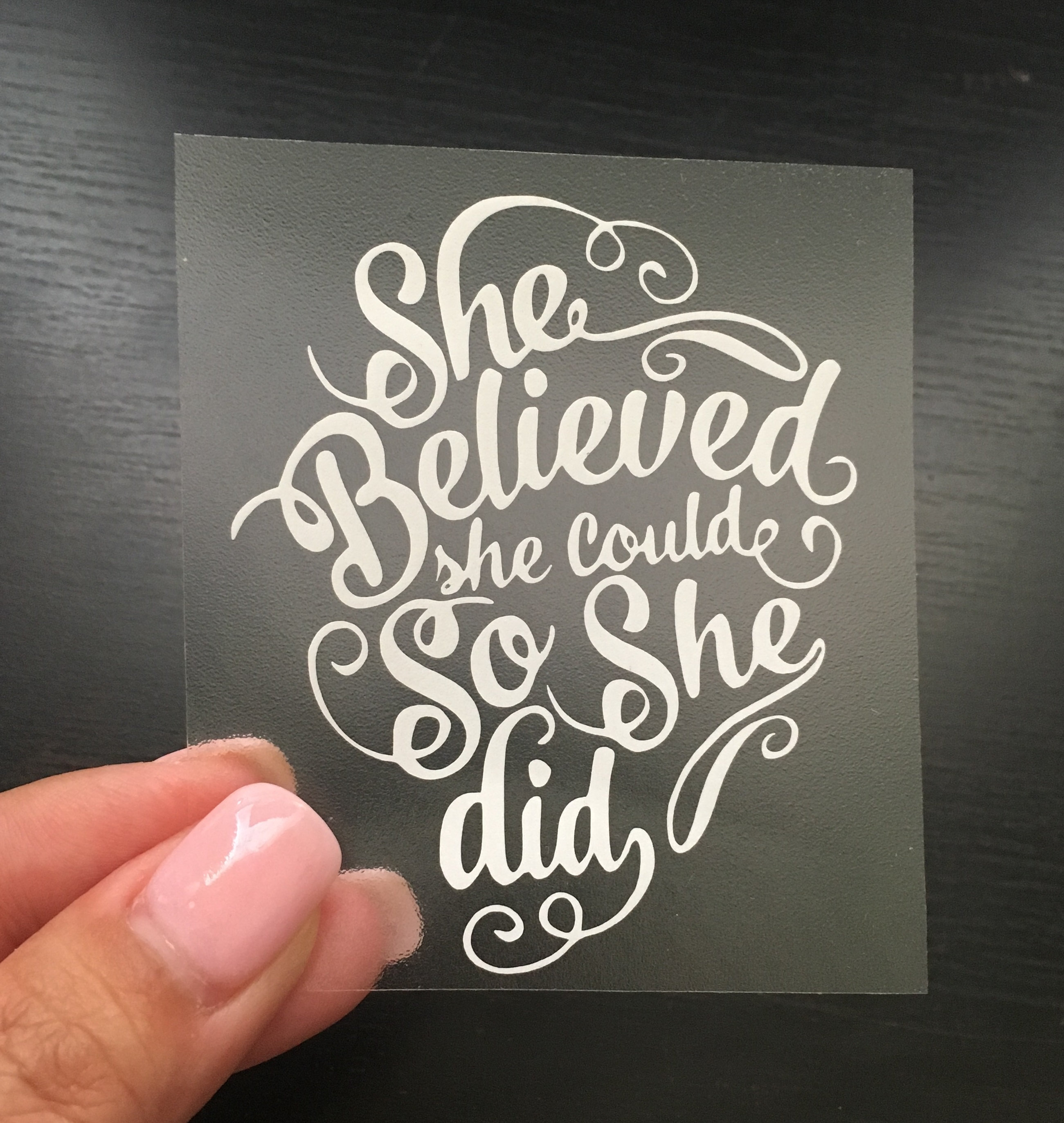 She Believed She Could so She Did Fancy Handwritten Planner Tumbler Cup ...