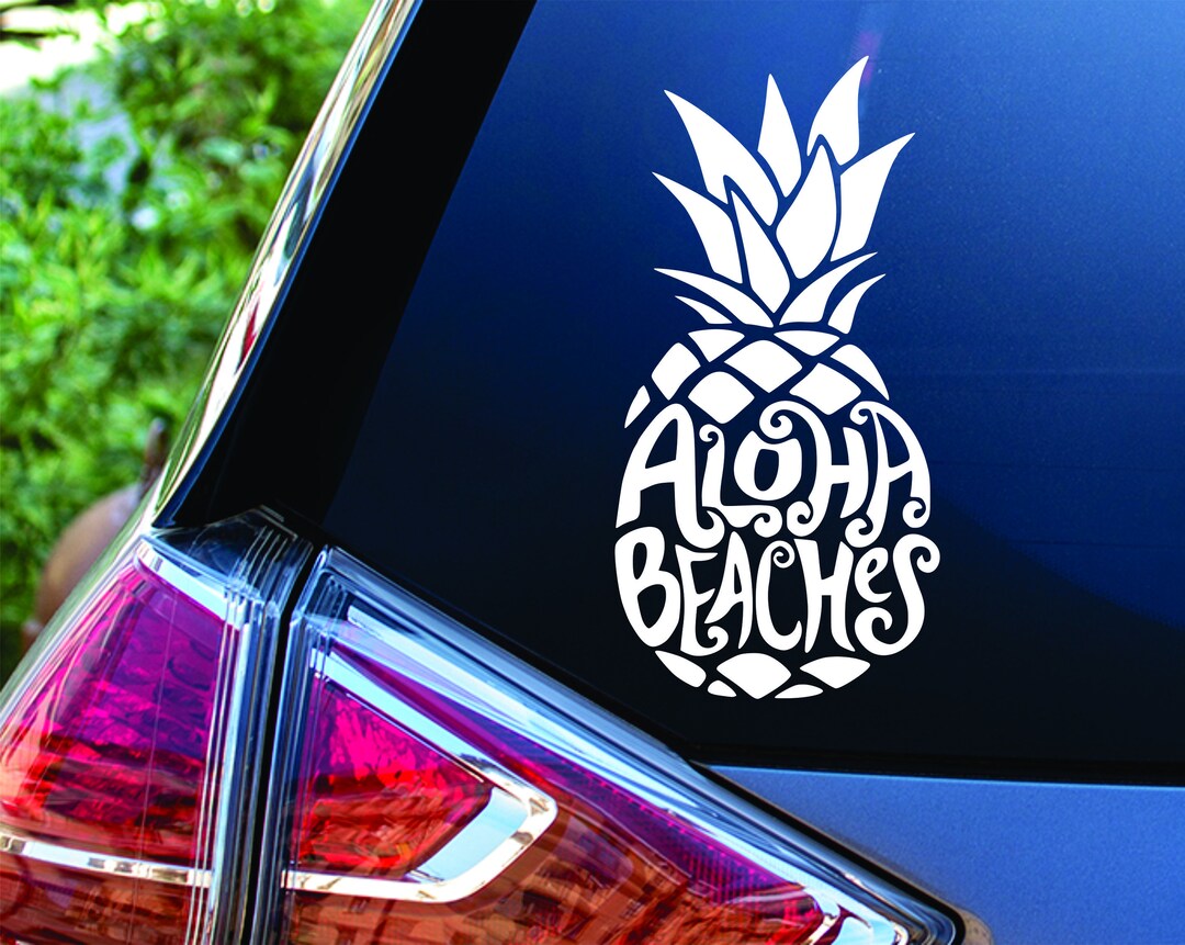 Aloha Beaches Pineapple Car Planner Laptop Decal Sticker - Etsy