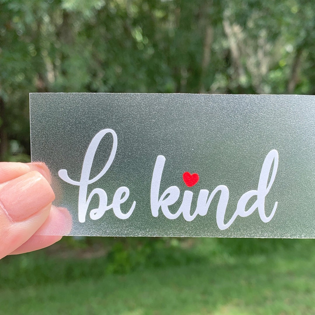 Be Kind Script Red Heart Car Planner Laptop Decal Sticker - Etsy