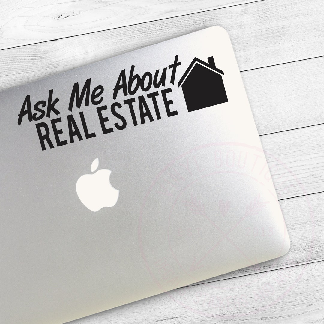 Ask Me About Real Estate V2 Planner Laptop Car SUV Truck Vinyl Decal ...
