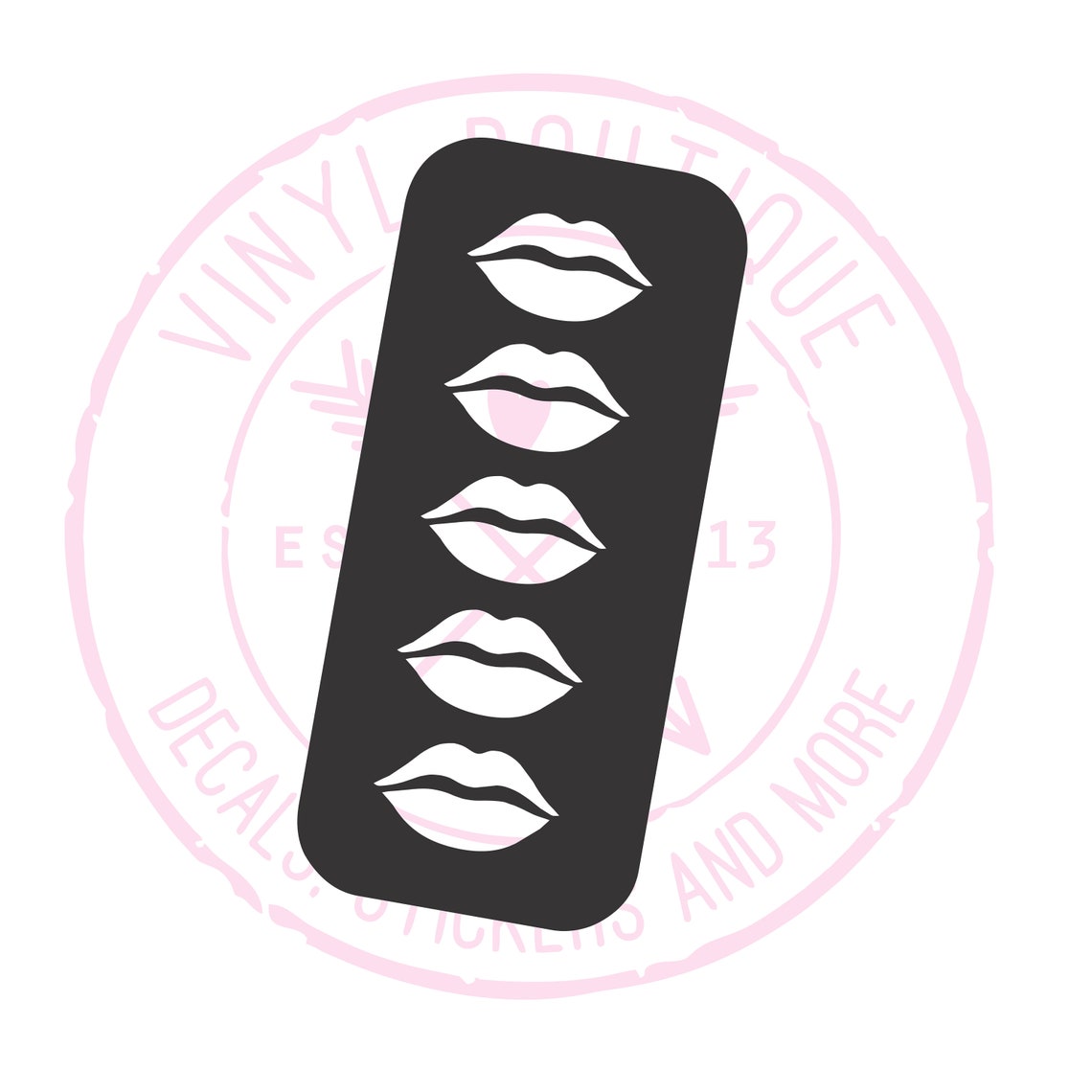 Lips Makeup Swatch Stencil Sticker Vinyl Vinyl - Etsy