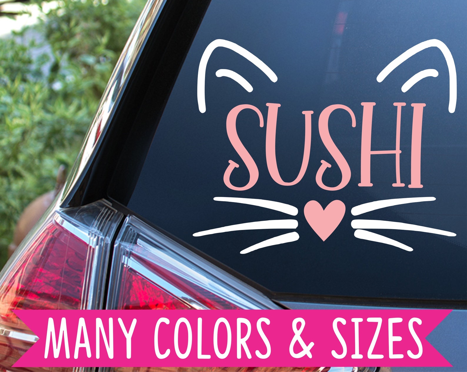 Personalized Cat Name Vinyl Decal Sticker Tumbler Cups | Etsy