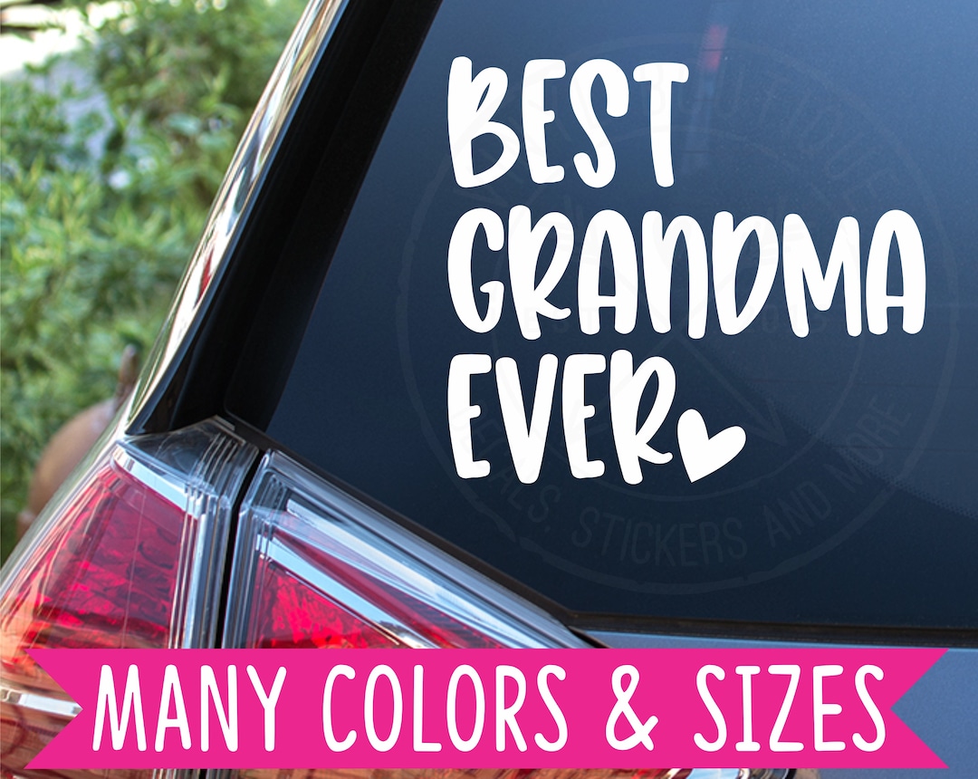 Best Grandma Ever With Hearts Car Planner Laptop Decal Sticker - Etsy