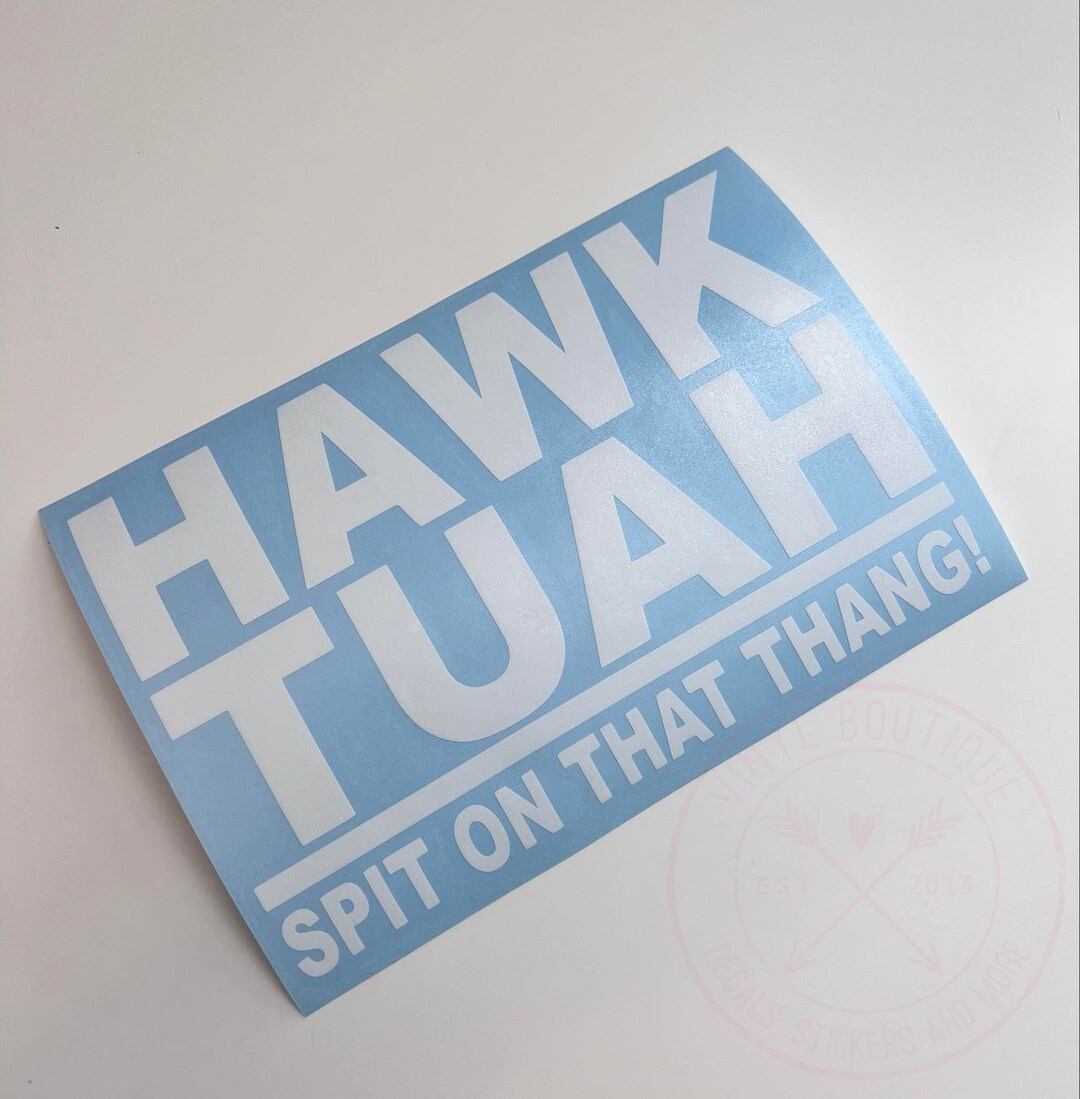 HAWK TUAH Spit on That Thang Funny Car Truck Vinyl Decal Sticker - Etsy