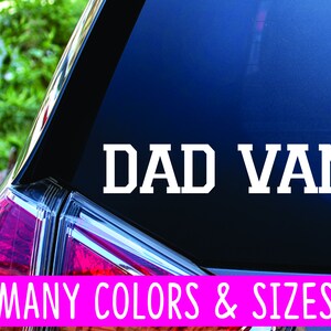 Dad Van Family Car Window Truck Vinyl Decal Sticker | Etsy