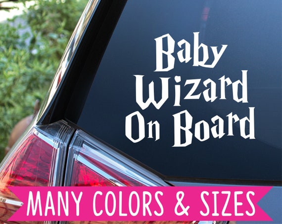 Baby Wizard on Board Car Planner Laptop Decal Sticker | Etsy