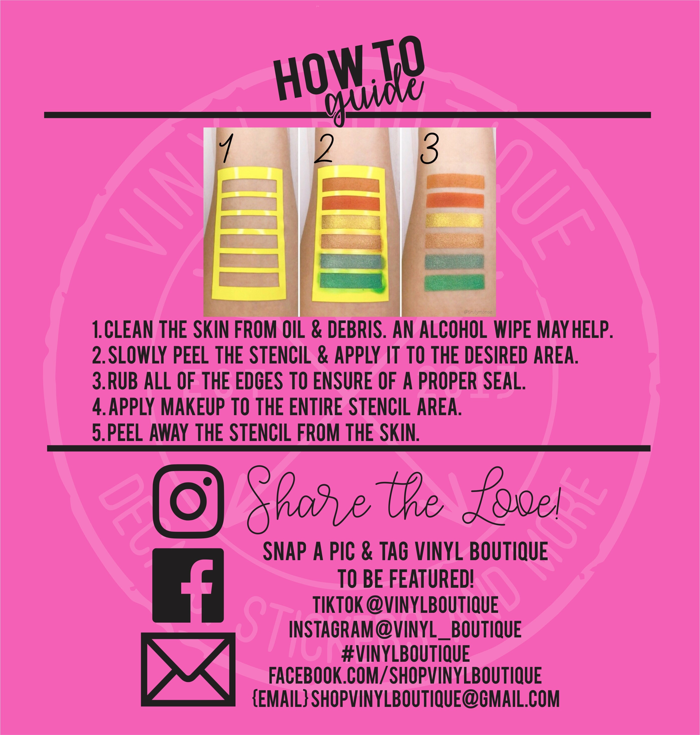 Triangle Shape Makeup Swatch Stencil Sticker Vinyl | Etsy