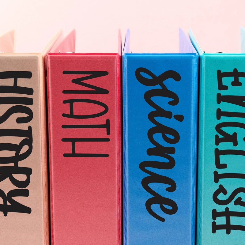 Subject Stickers for Notebooks - Etsy