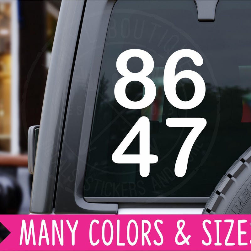 8647 Bumper Sticker - Etsy