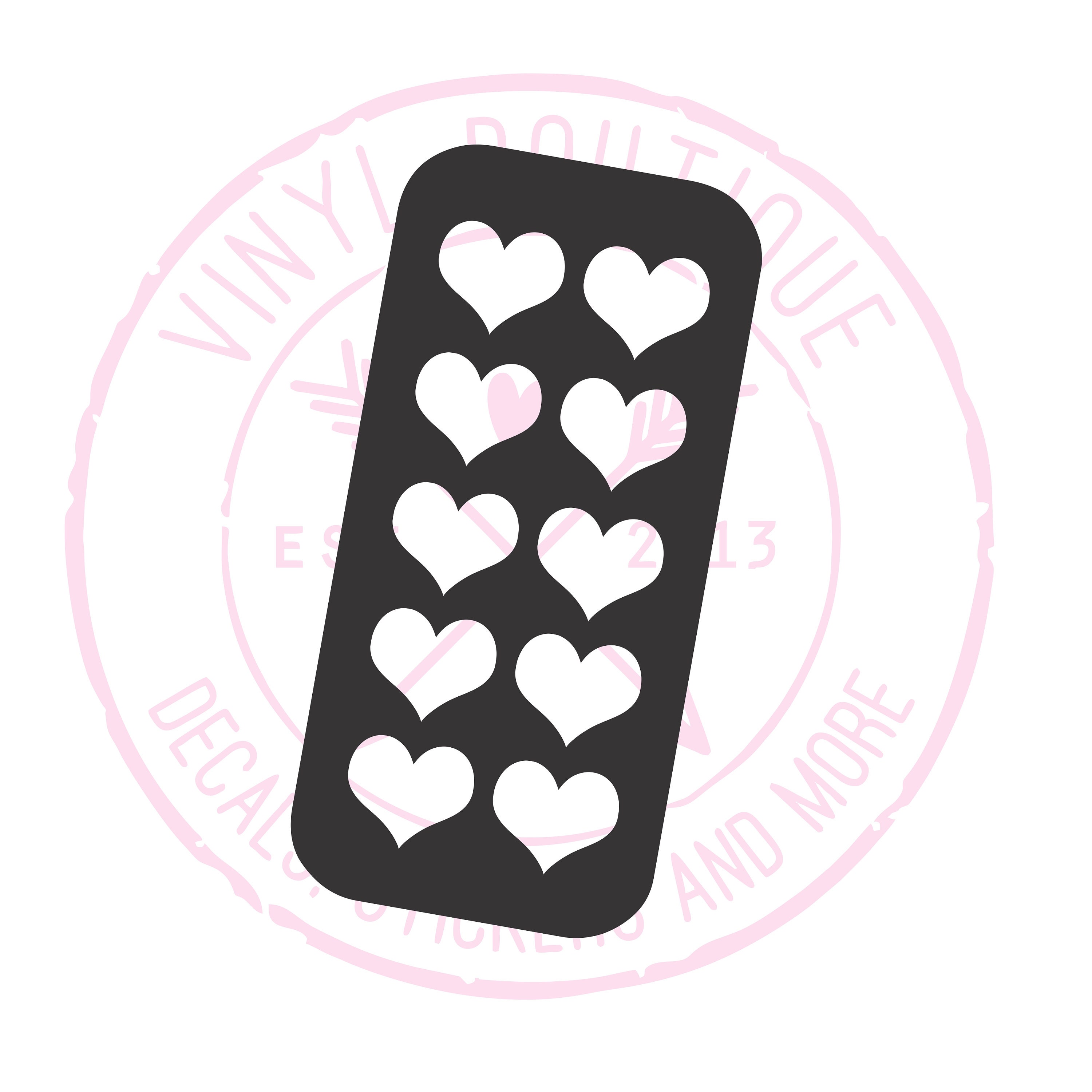 Heart Shape Makeup Swatch Vinyl Stencil Sticker - Etsy