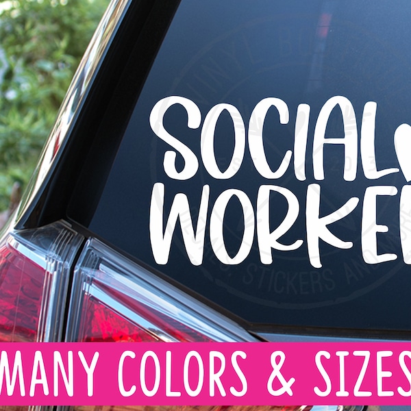 Social Work Car Decal - Etsy