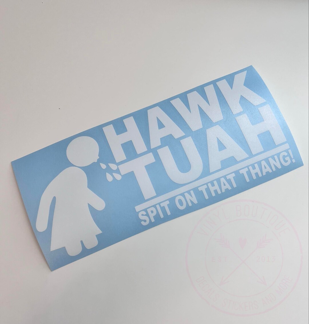 HAWK TUAH Spit on That Thang Funny Car Truck Vinyl Decal Sticker - Etsy UK