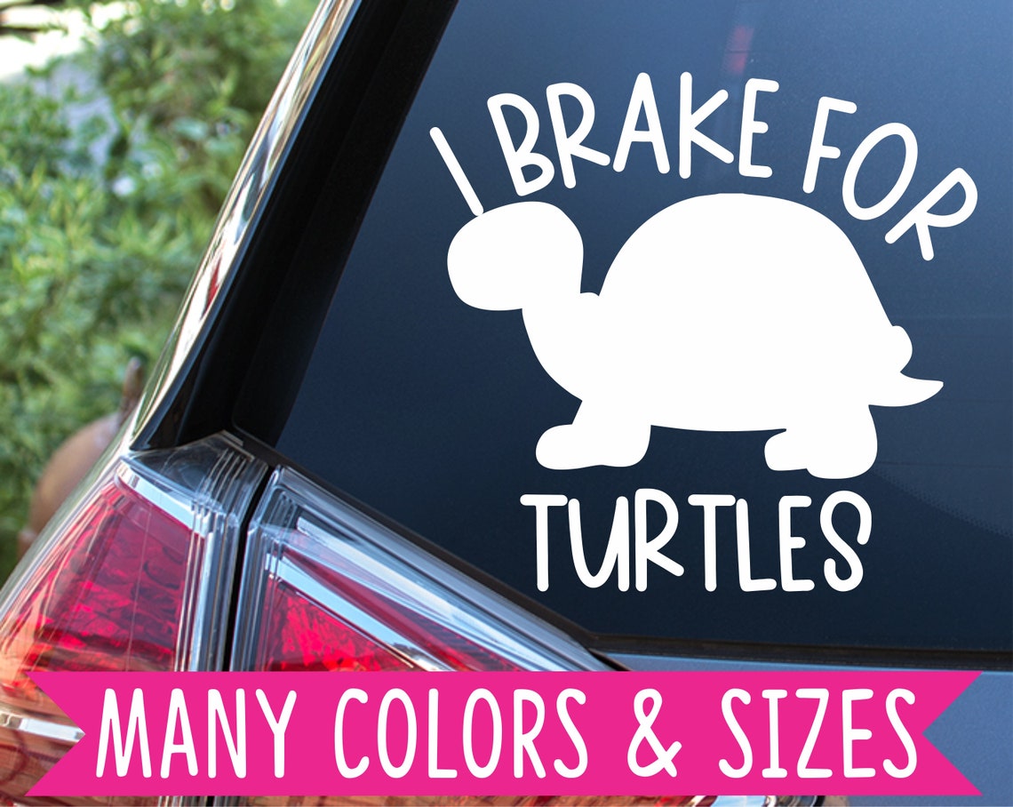 I Brake for Turtles Car Truck Van Vinyl Decal Sticker - Etsy