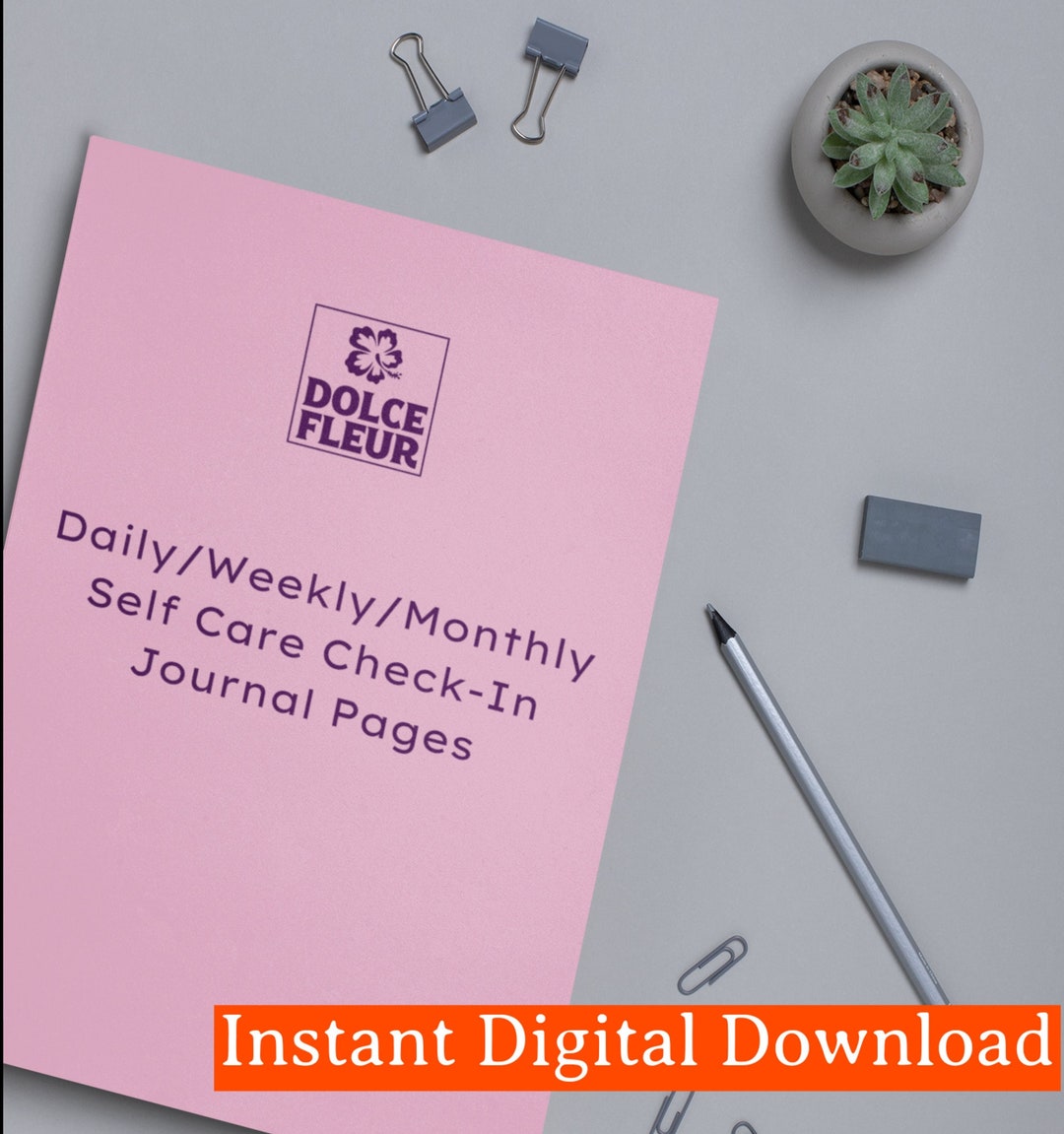 Daily, Weekly, Monthly Check-in and Goals Journal Pages | Printable ...