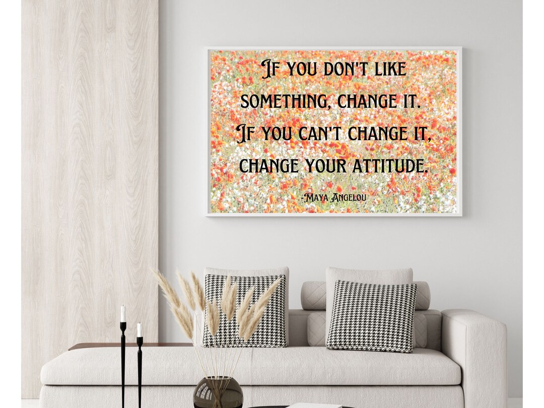 Maya Angelou Quote Wall Art, Inspirational Wall Decor, Encouragement ...
