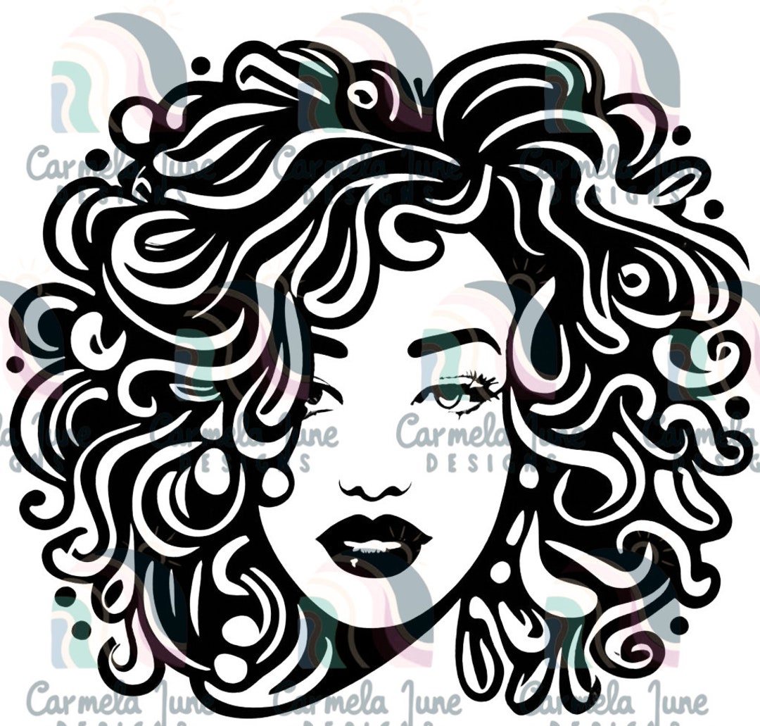 Abundant Afro SVG - Etsy