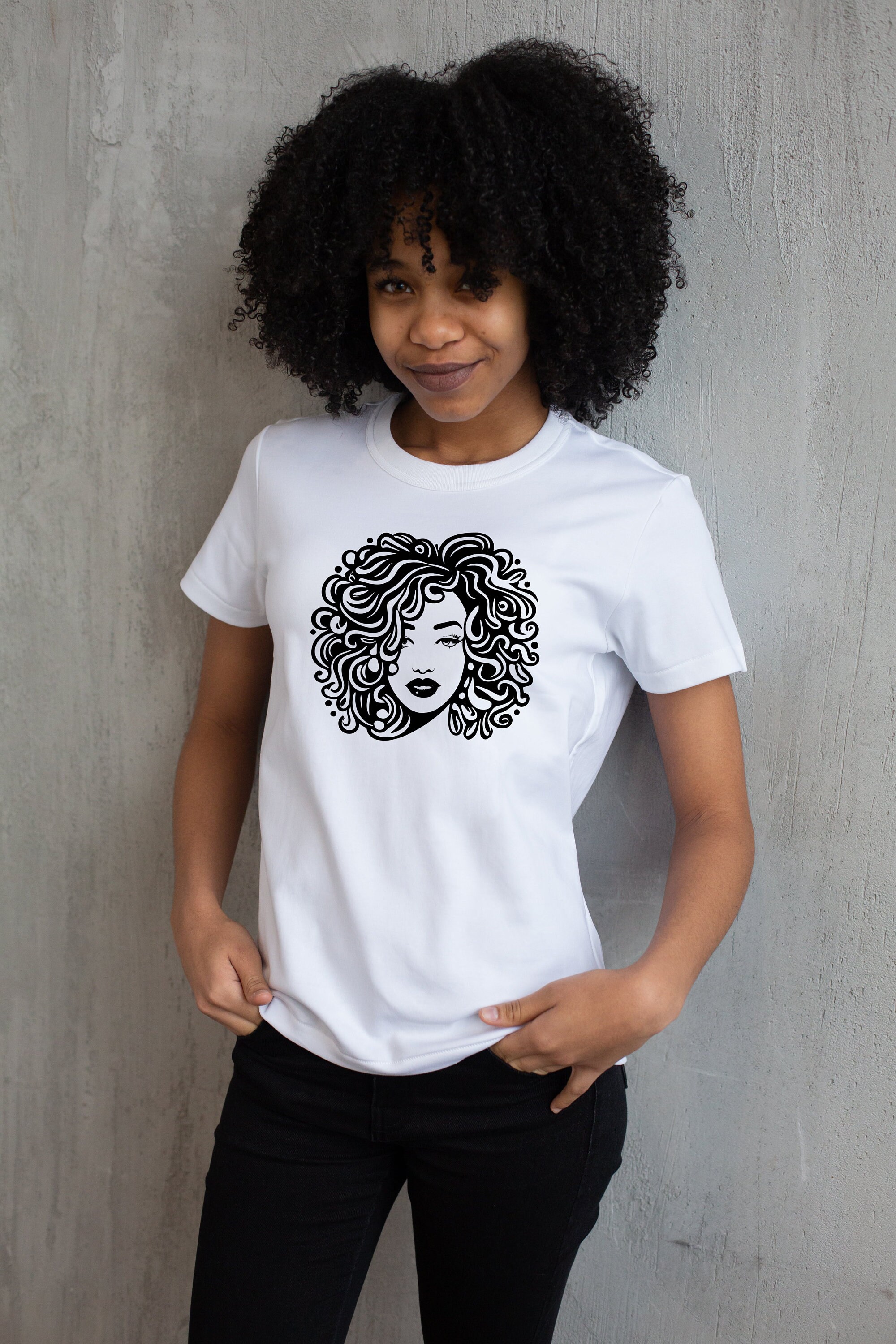 Abundant Afro SVG - Etsy