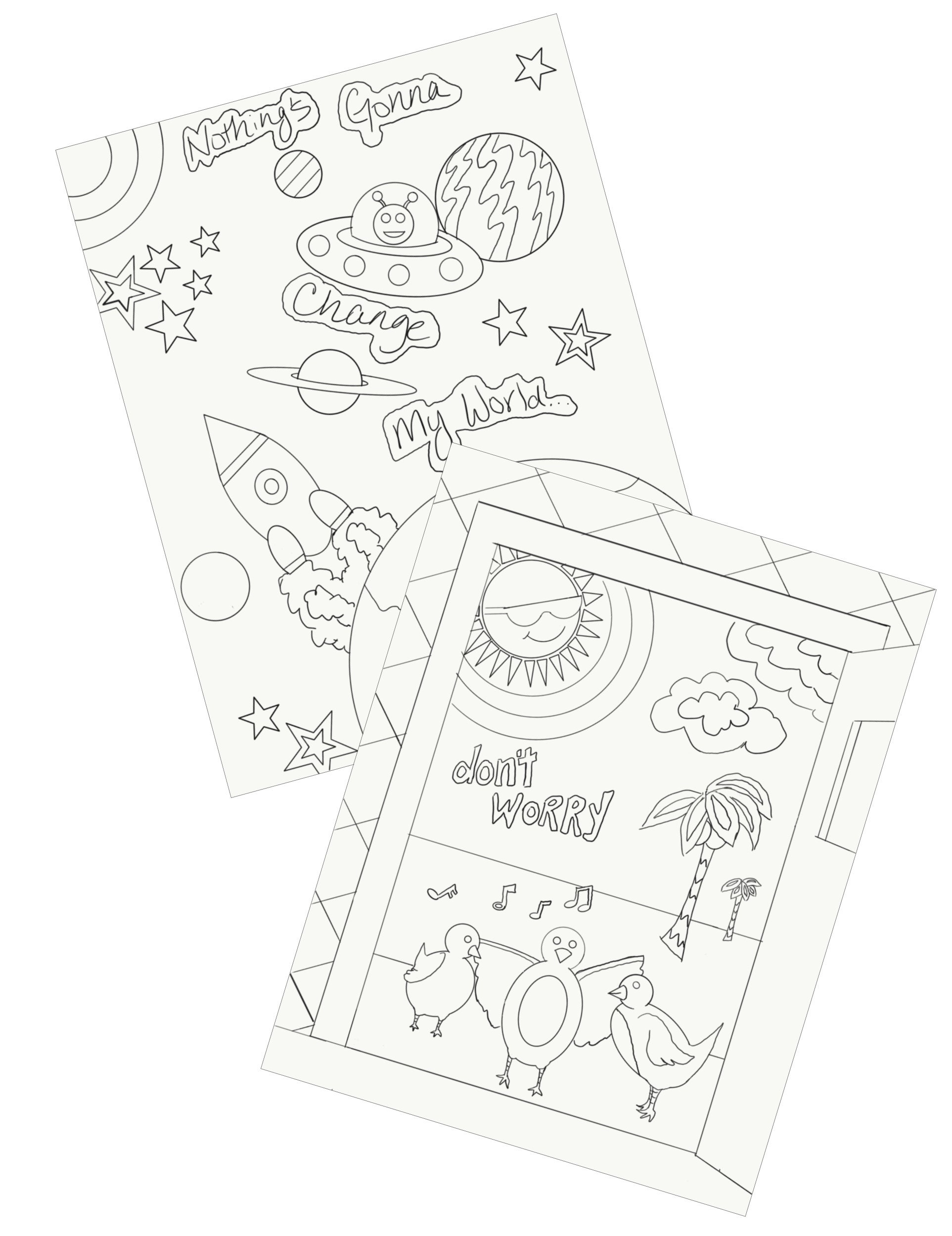 Classic Crayons: 14 Coloring Pages of Classic Rock Songs, for Cool ...