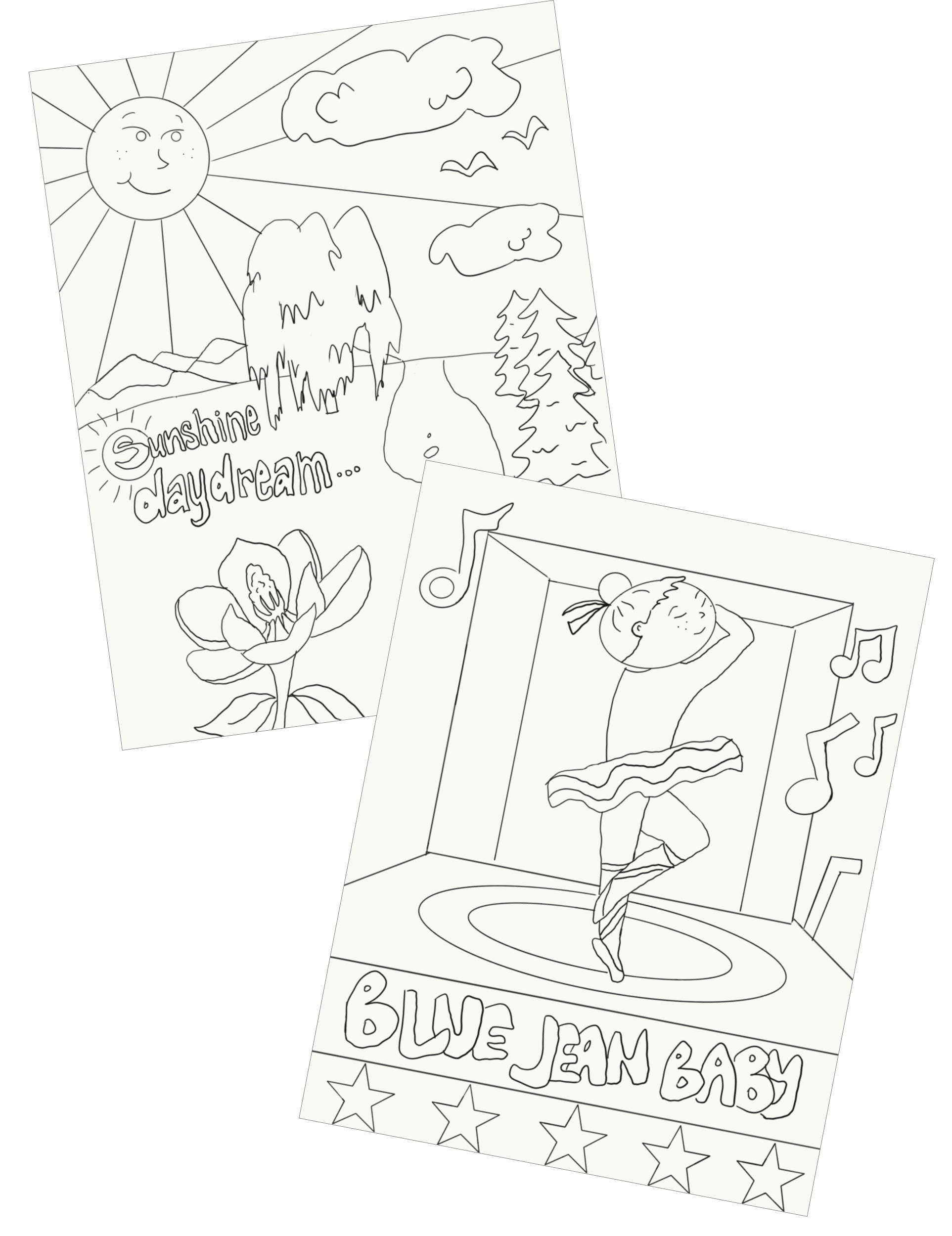 Classic Crayons: 14 Coloring Pages of Classic Rock Songs, for Cool ...